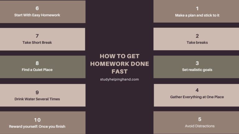 How To Get Homework Done Fast