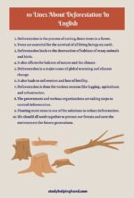 10 Lines About Deforestation In English